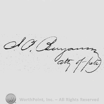 Mark with Signature: Judah Philip Benjamin. | #593170