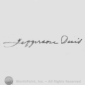 Mark with Signature: Jefferson Davis. | #593186