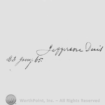 Mark with Signature: Jefferson Davis. | #593187