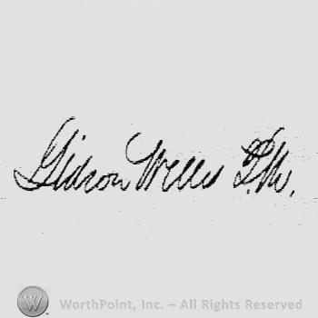 Mark with Signature: Gideon Welles. | #593224
