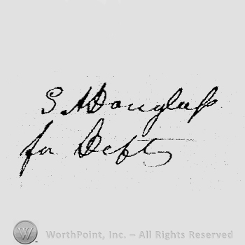 Mark with Signature: Stephen A. Douglas. | #593236