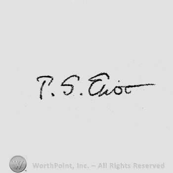 Mark with Signature: Thomas Stearns Eliot. | #593241