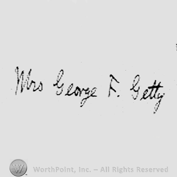 Mark with Signature: George F. Getty. | #593244