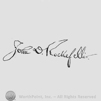 Mark with Signature: John D. Rockefeller. | #593246