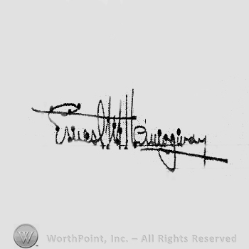 Mark with Signature: Ernest Hemingway. | #593262