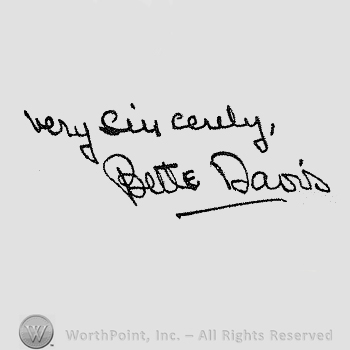 Mark with Signature: Bette Davis. | #593269