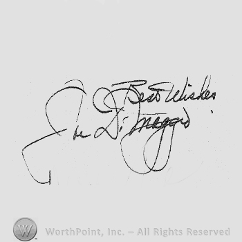 Mark with Signature: Joe DiMaggio. | #593274