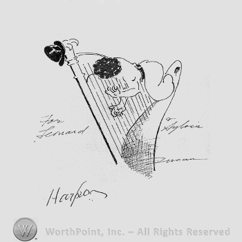 Mark with Signature: Harpo Marx. | #593276