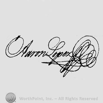 Mark with Signature: Aaron Lopez. | #593291