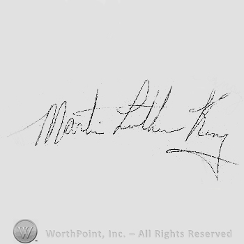 Mark with Signature: Martin Luther King Jr.. | #593300