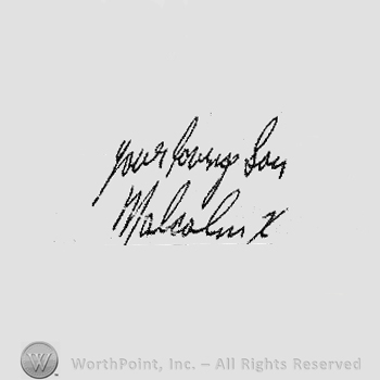 Mark with Signature: Malcolm X. | #593311