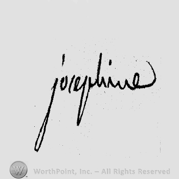 Mark with Signature: Josephine Bonaparte. | #593326