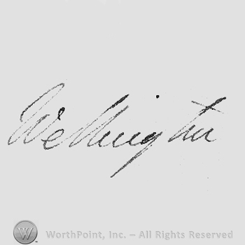 Mark with Signature: Arthur Wellesley. | #593334