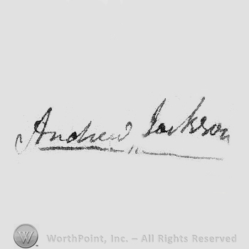Mark with Signature: Andrew Jackson. | #593373