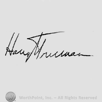 Mark with Signature: Harry S. Truman. | #593413