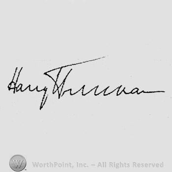 Mark with Signature: Harry S. Truman. | #593415