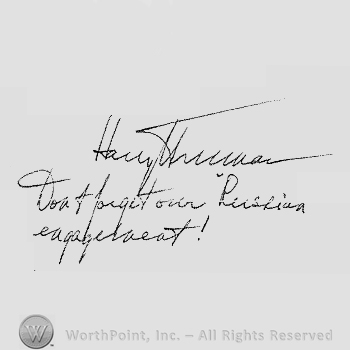 Mark with Signature: Harry S. Truman. | #593416