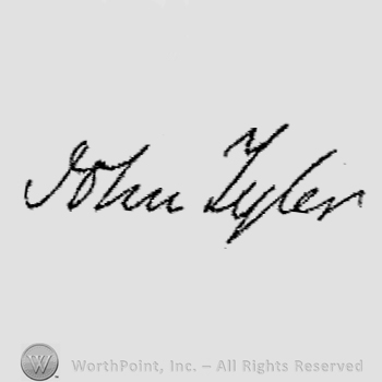 Mark with Signature: John Tyler. | #593417