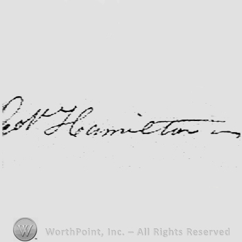 Mark with Signature: Alexander Hamilton. | #593426