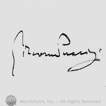 Mark with Signature: Giacomo Puccini. | #593434