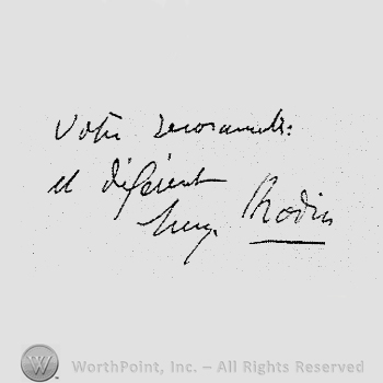 Mark with Signature: Auguste Rodin. | #593435