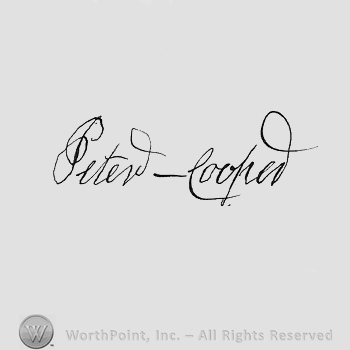 Mark with Signature: Peter Cooper. | #593442