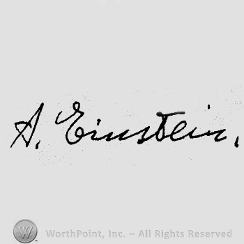 Mark with Signature: Albert Einstein. | #593456