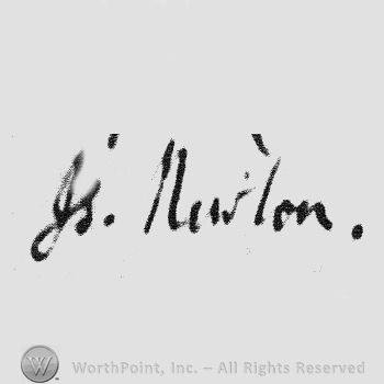 Mark with Signature: Isaac Newton. | #593467
