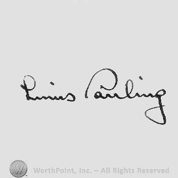 Mark with Signature: Linus Pauling. | #593469