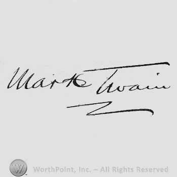Mark with Signature: Mark Twain. | #593479