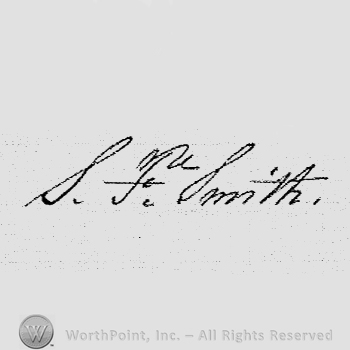 Mark with Signature: Samuel Francis Smith. | #593481