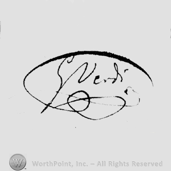 Mark with Signature: Giuseppe Verdi. | #593521