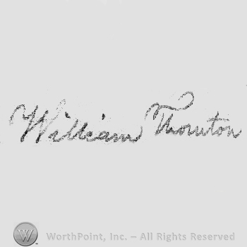 Mark with Signature: William Thornton. | #593526