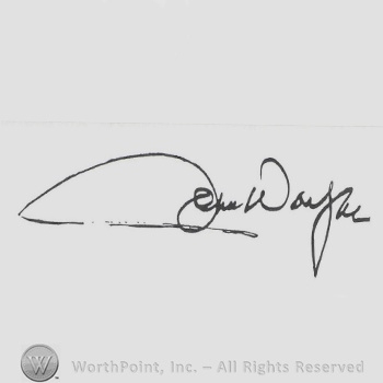 Mark with Signature: John Wayne. | #598196