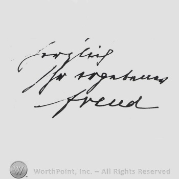 Mark with Signature: Sigmund Freud. | #598201