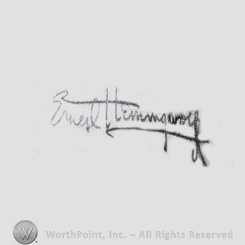 Mark with Signature: Ernest Hemingway. | #598243