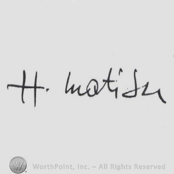 Mark with Signature: Henri Matisse. | #598305