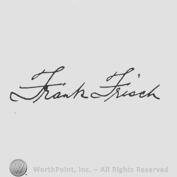 Mark with Signature: Frank Frisch. | #598740
