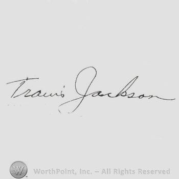 Mark with Signature: Travis Jackson. | #598742