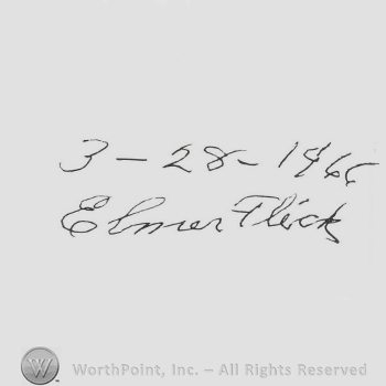 Mark with Signature: Elmer Flick. | #598772
