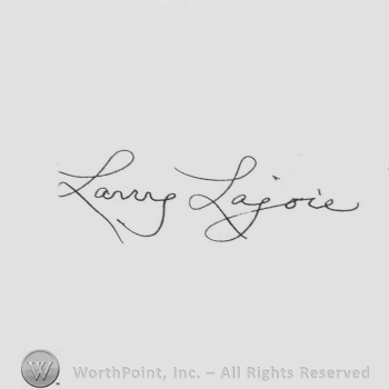 Mark with Signature: Larry Lajoie. | #598796