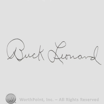 Mark with Signature: Buck Leonard. | #598798