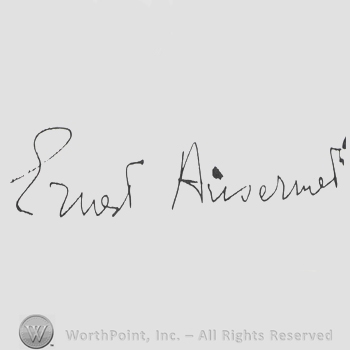 Mark with Signature: Ernest Ansermet. | #599178