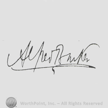 Mark with Signature: Alfred Barker. | #599183