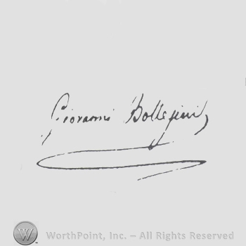 Mark with Signature: Giovanni Bottesini. | #599201