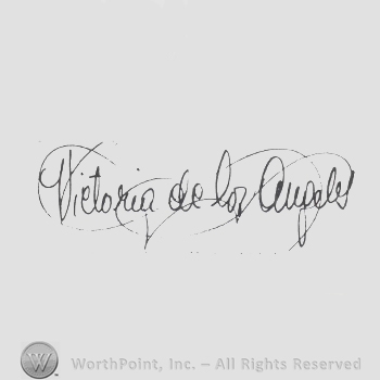 Mark with Signature: Victoria de Los Angeles. | #599230