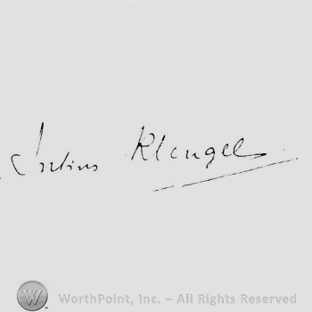 Mark with Signature: Julius Klengel. | #599325