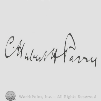 Mark with Signature: Sir C. Hubert Parry. | #599381