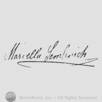 Mark with Signature: Marcella Sembrich. | #599435