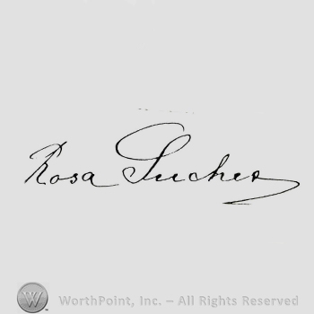 Mark with Signature: Rosa Sucher. | #599449